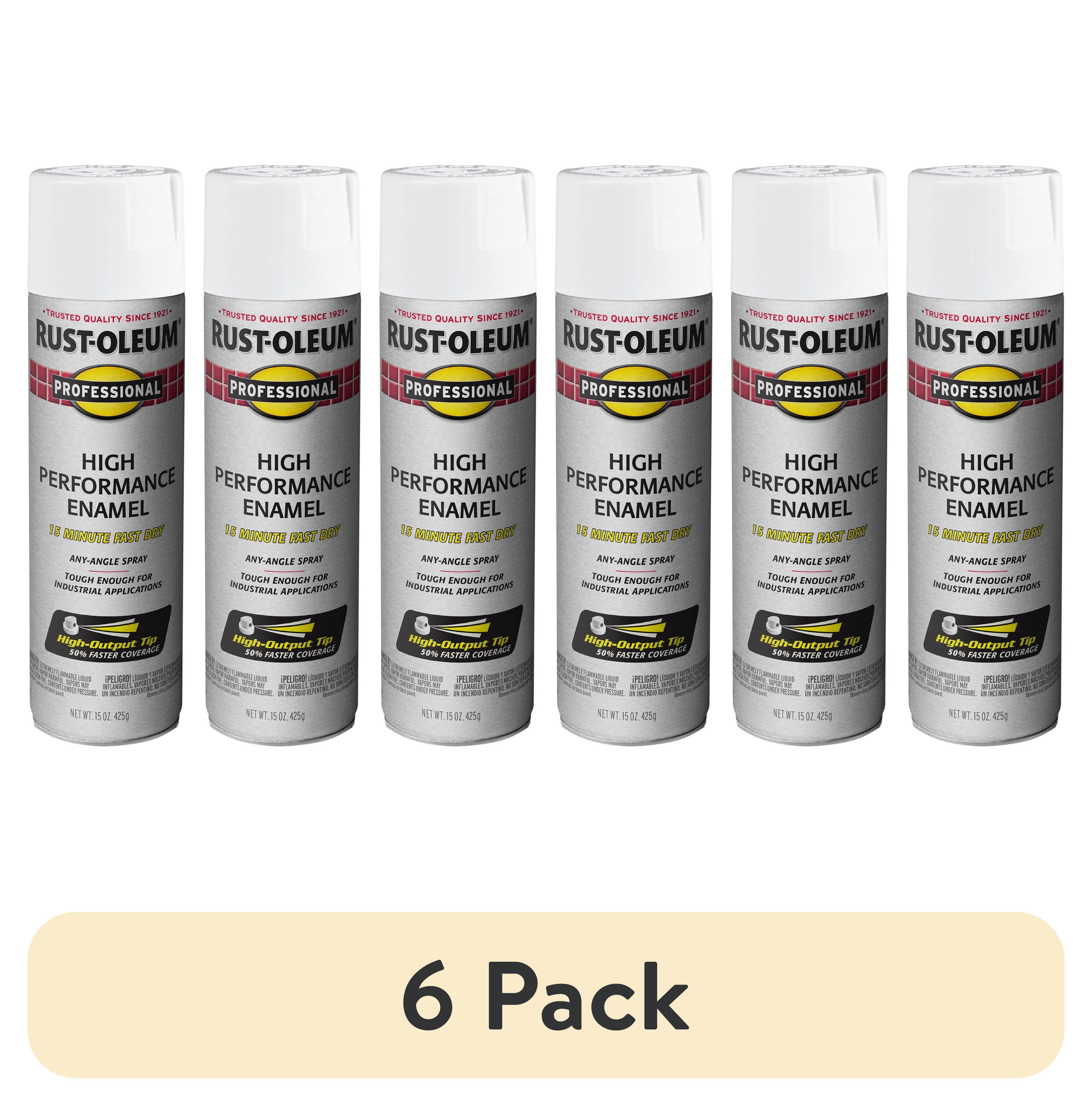 (6 pack) White, Rust-Oleum Professional High Performance Gloss Enamel ...