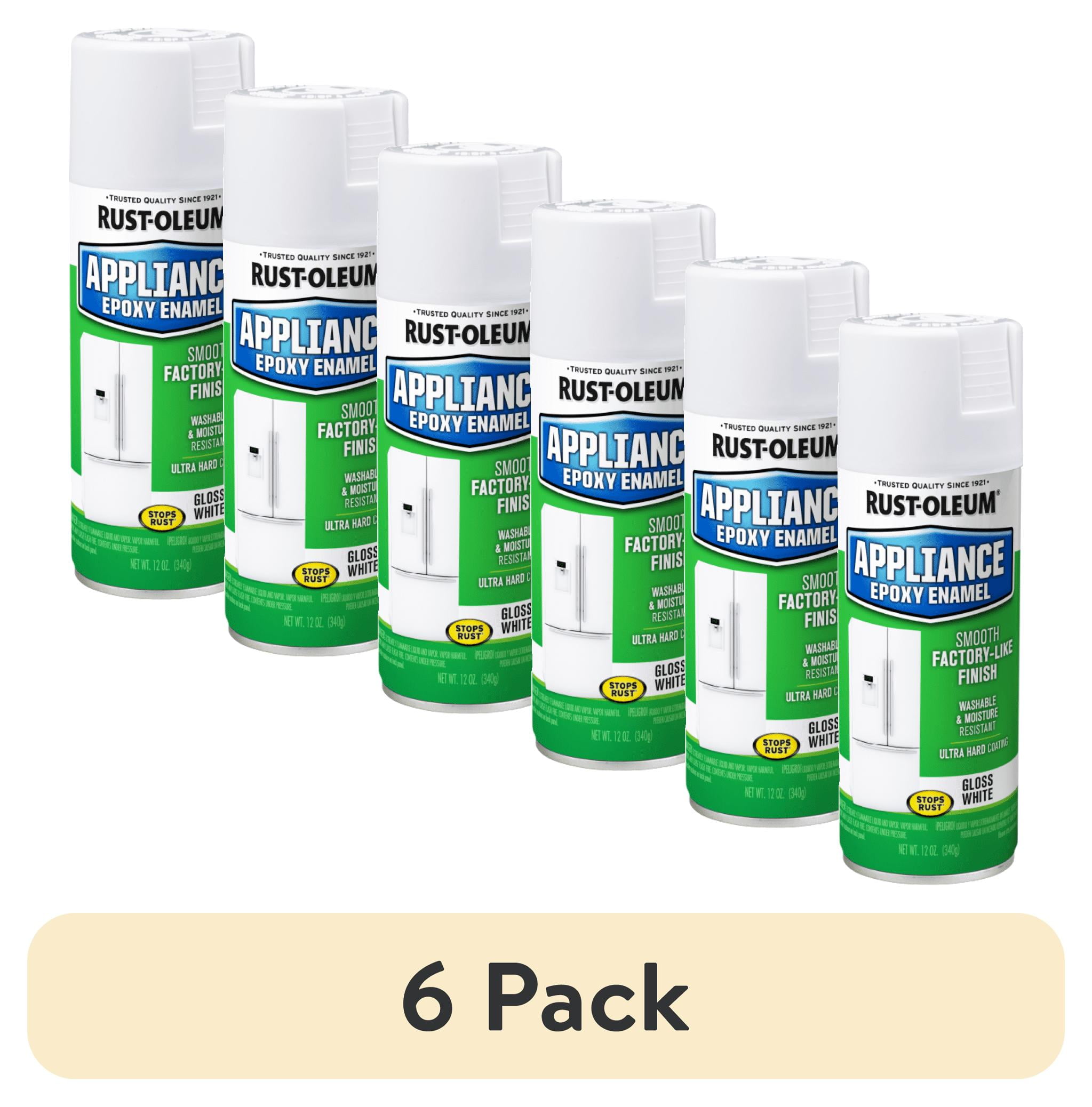 (6 pack) White, Rust-Oleum Specialty Gloss Appliance Epoxy Spray Paint ...