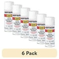 (6 pack) White, Rust-Oleum Stops Rust Satin Protective Enamel Spray ...