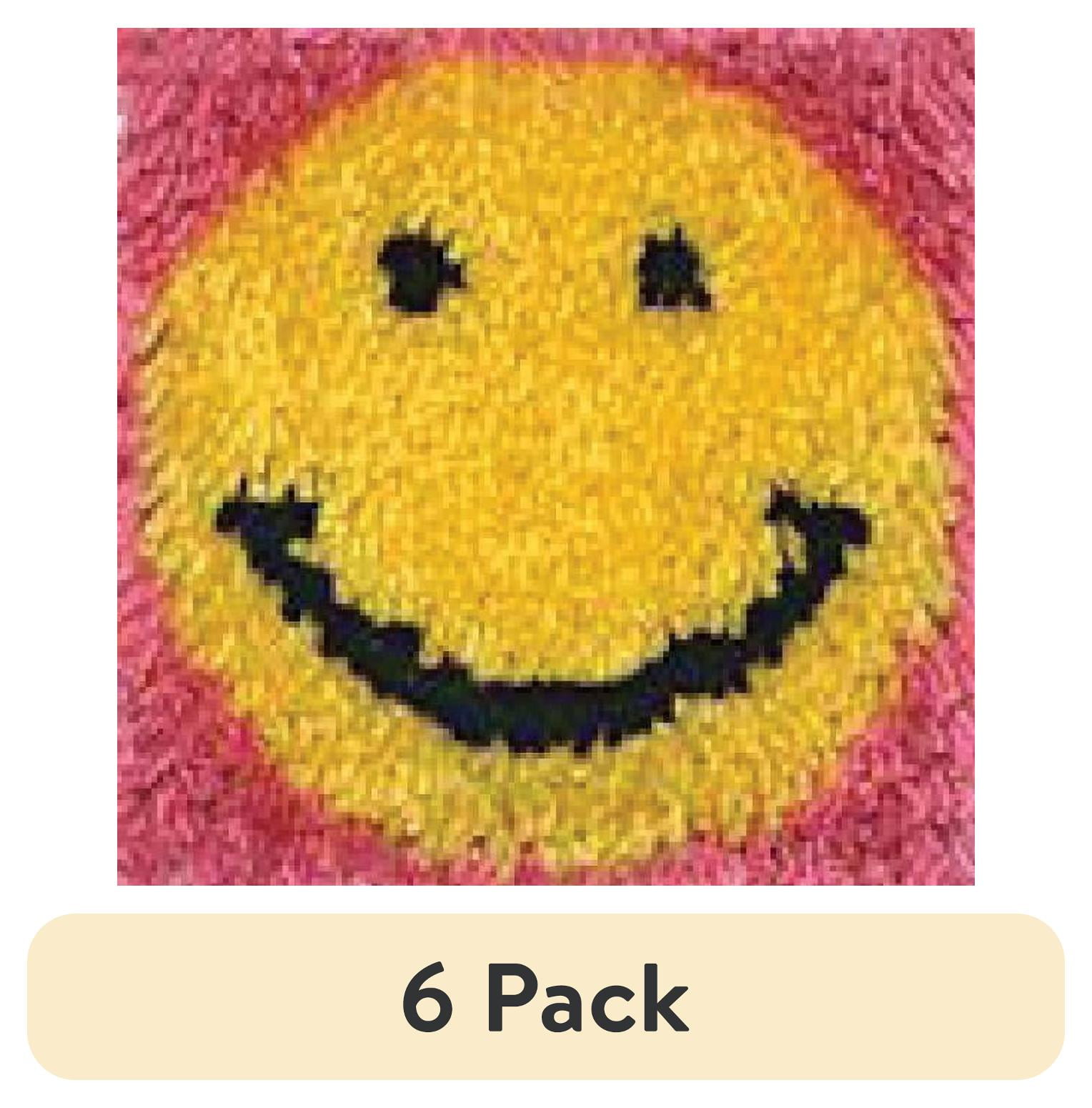 (6 pack) Wonderart Latch Hook Kit 8"X8"-Smile - Walmart.com