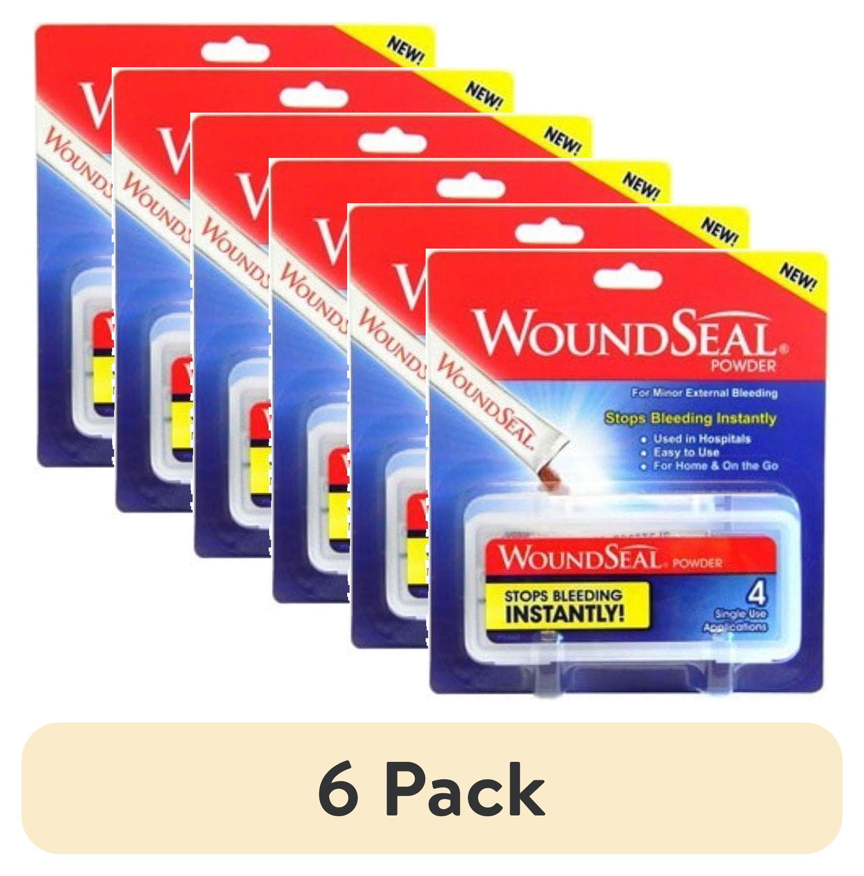 (6 pack) Wound Seal Powder Stops Bleeding Instantly for Minor External ...