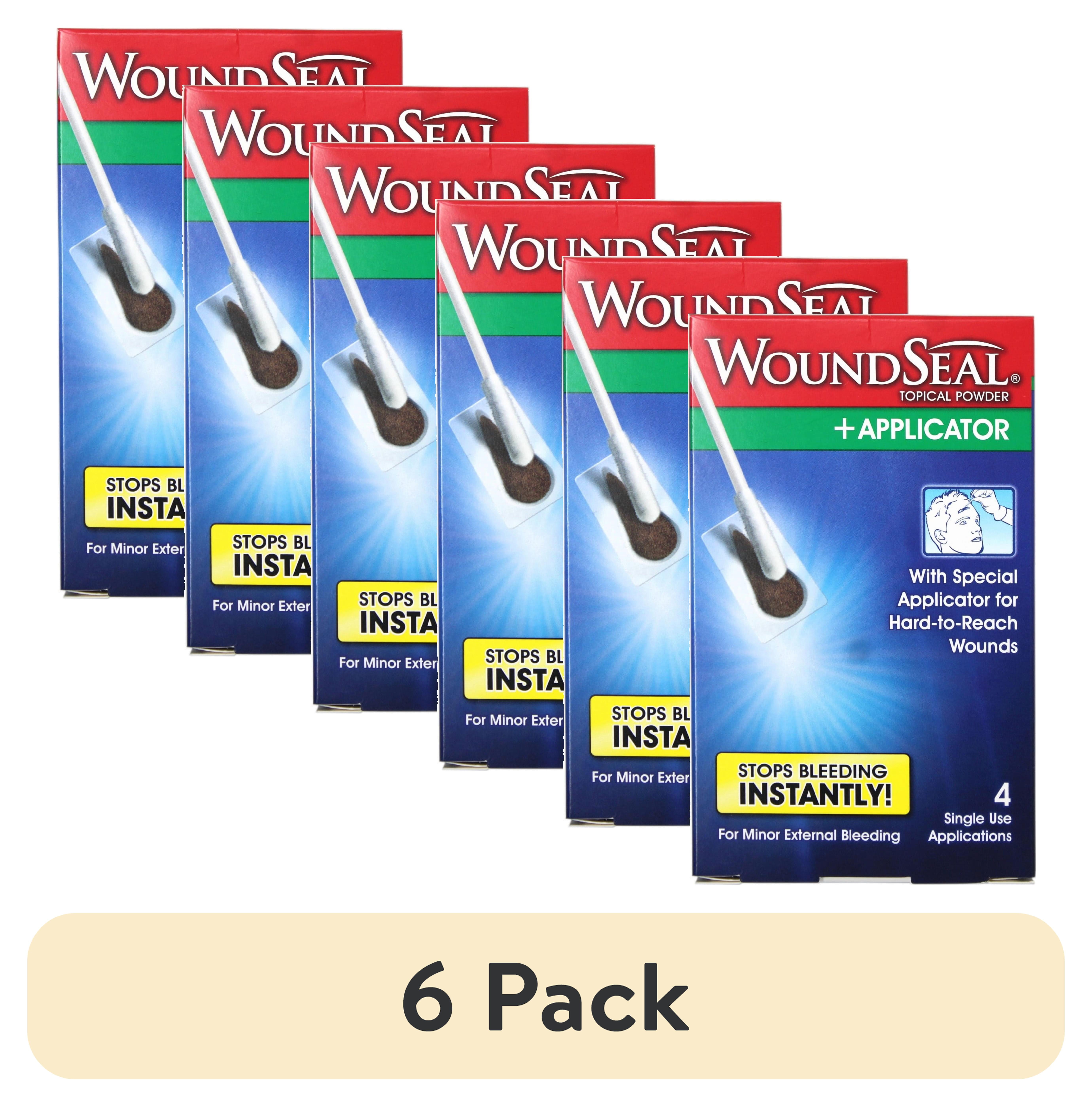 (6 pack) WoundSeal Topical Powder + Applicator for Minor External ...