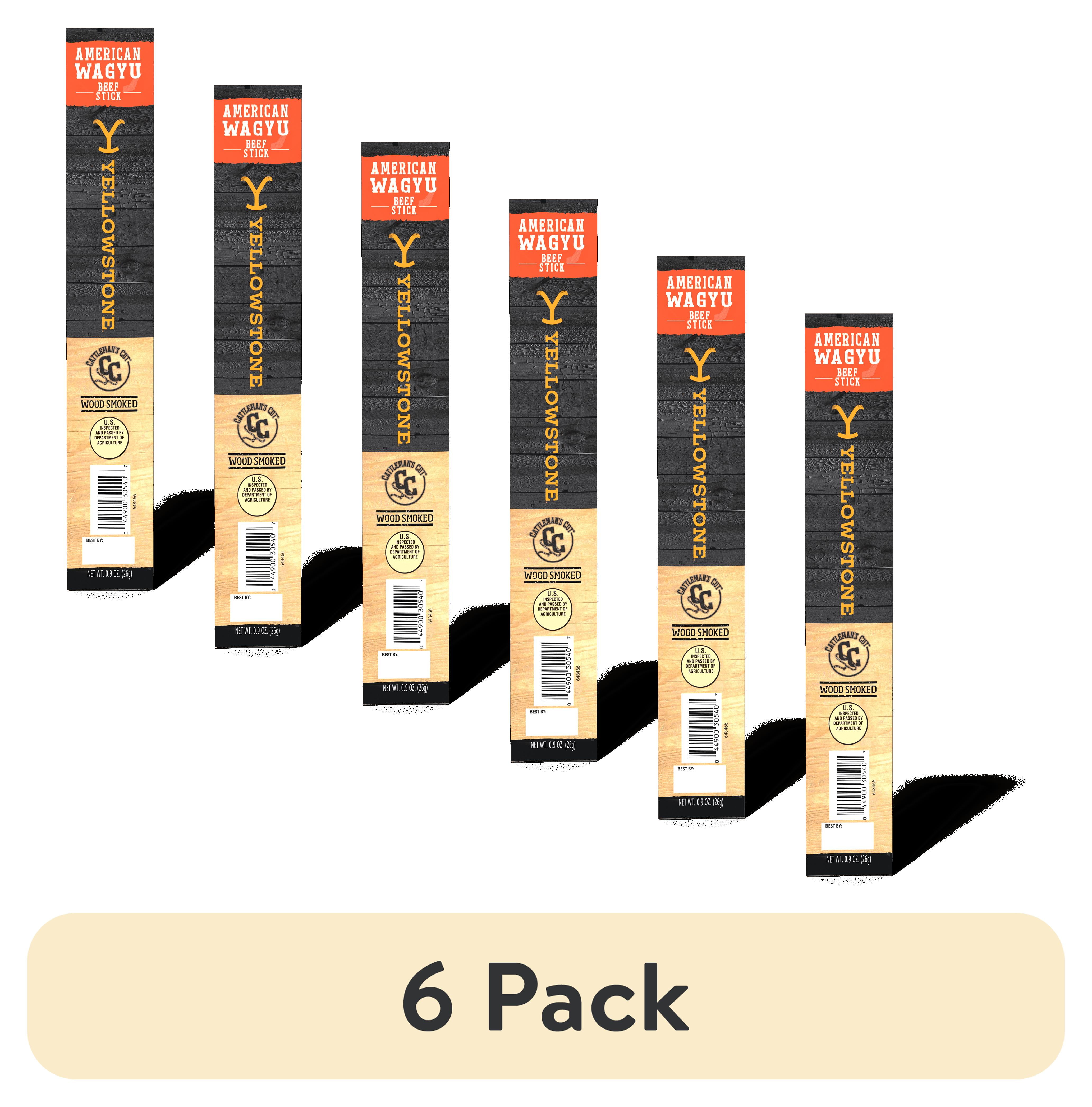 (6 pack) Yellowstone American Wagyu Beef Stick, 0.9oz - Walmart.com