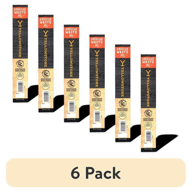 (6 pack) Yellowstone American Wagyu Beef Stick, 0.9oz - Walmart ...