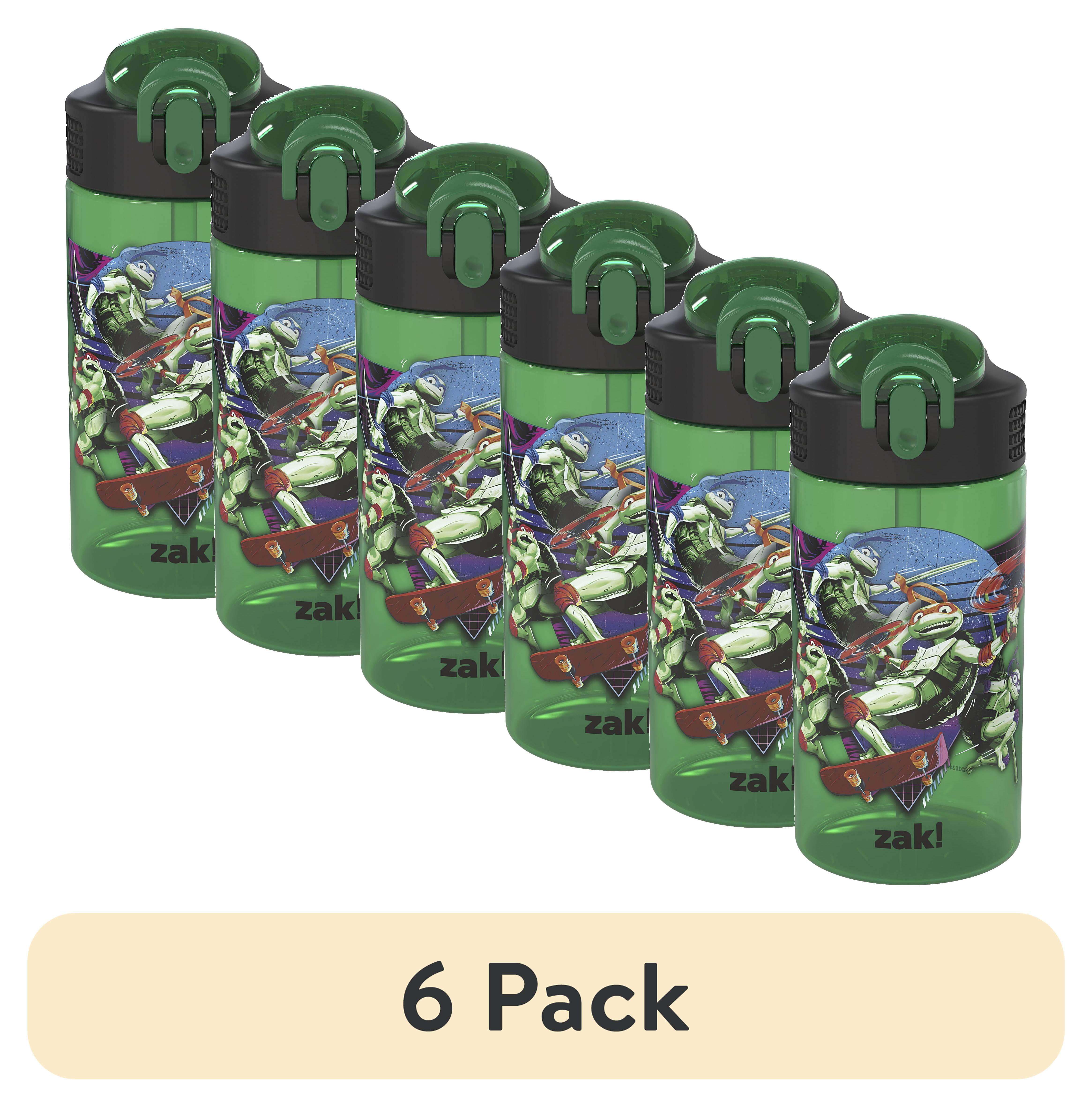 (6 pack) Zak Designs 16oz Teenage Mutant Ninja Turtles Kids Straw Water ...