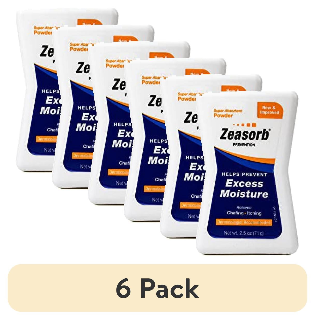 (6 pack) Zeasorb Prevention, Super Absorbent Excess Moisture Powder to ...