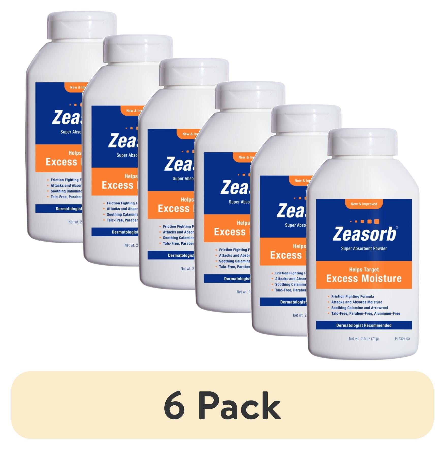 (6 pack) Zeasorb Super Absorbent Powder 2.50 oz - Walmart.com
