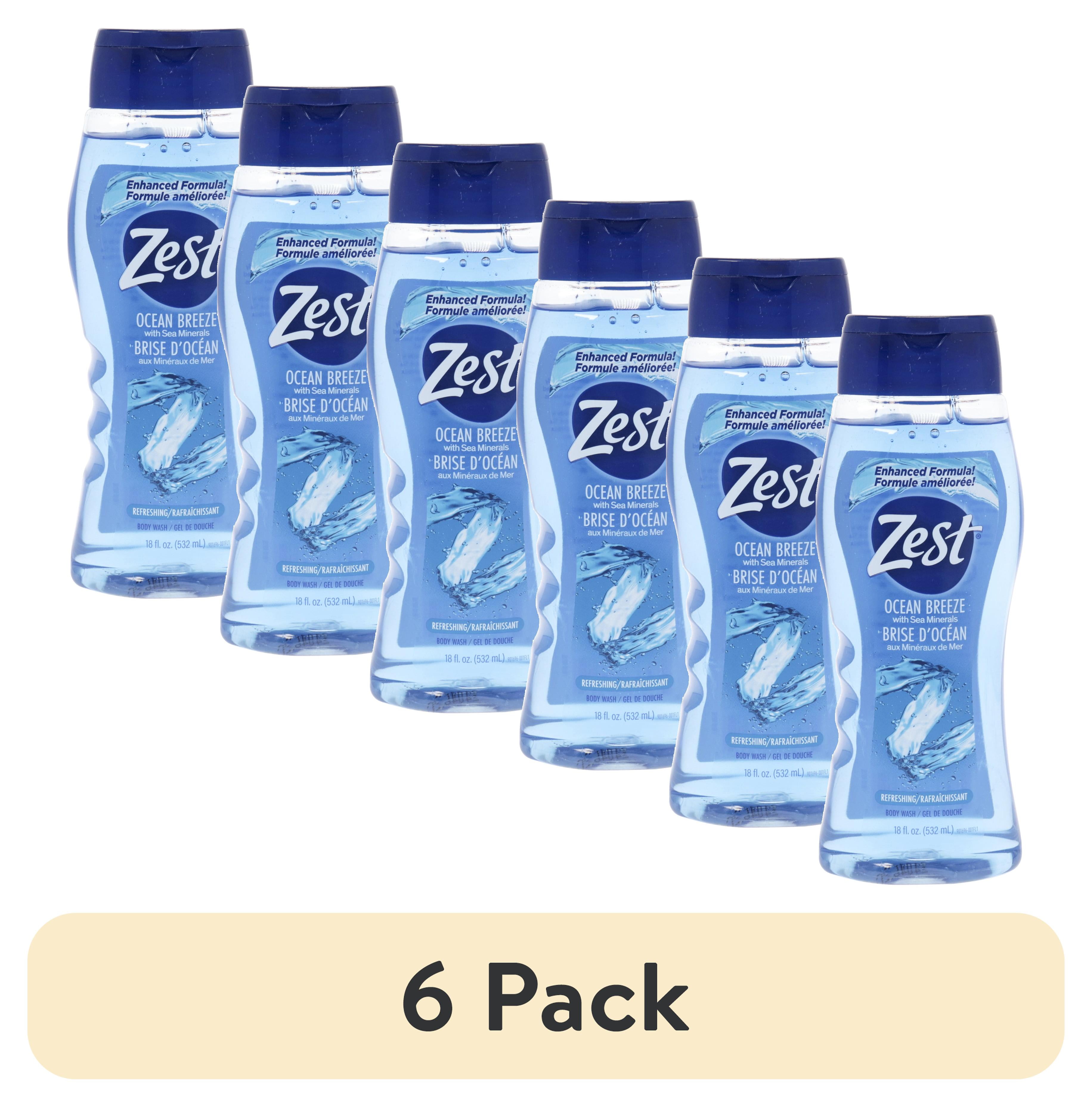 (6 pack) Zest Ocean Breeze with Sea Minerals Invigorating Body Wash, 18 ...