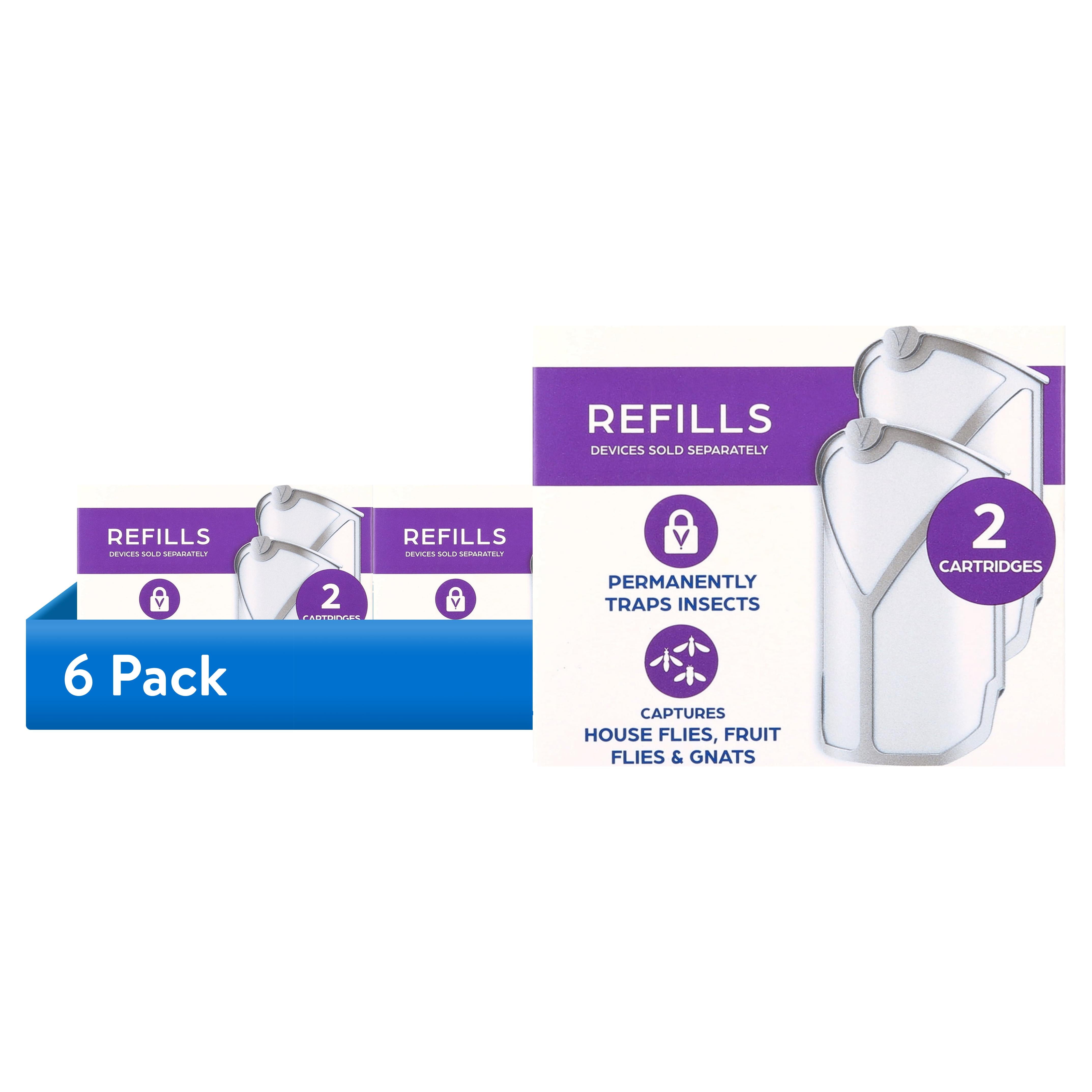 (6 pack) Zevo Flying Insect Trap Refill: 2 Indoor Light Trap Refill ...