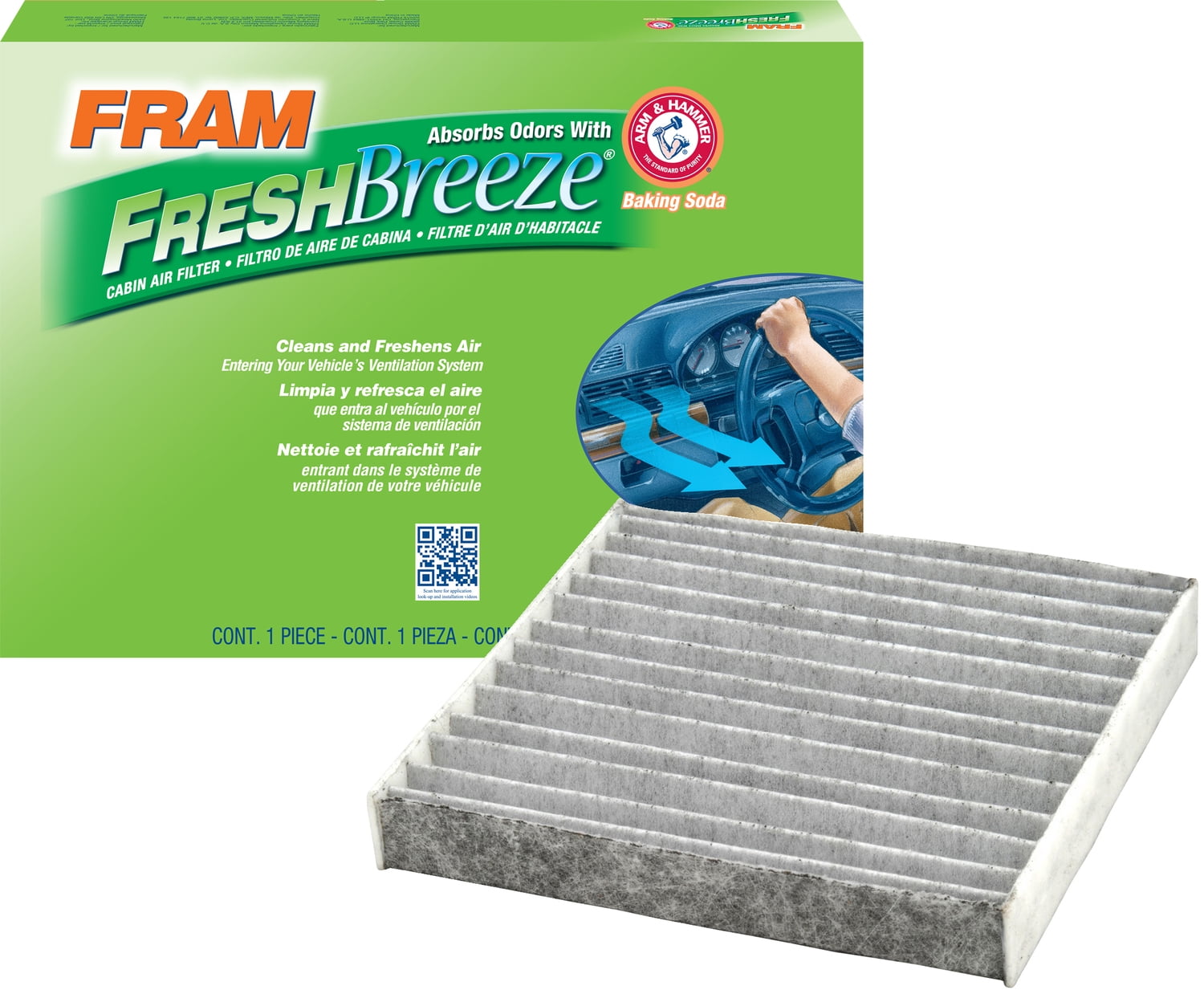 (6 pack case) Fram fresh breeze cabin air filter, cf10285 - Walmart.com