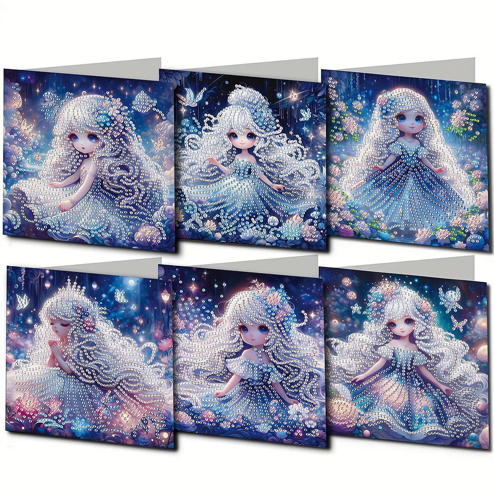 6-pack diamond DIY painting greeting card set (suitable for adults ...
