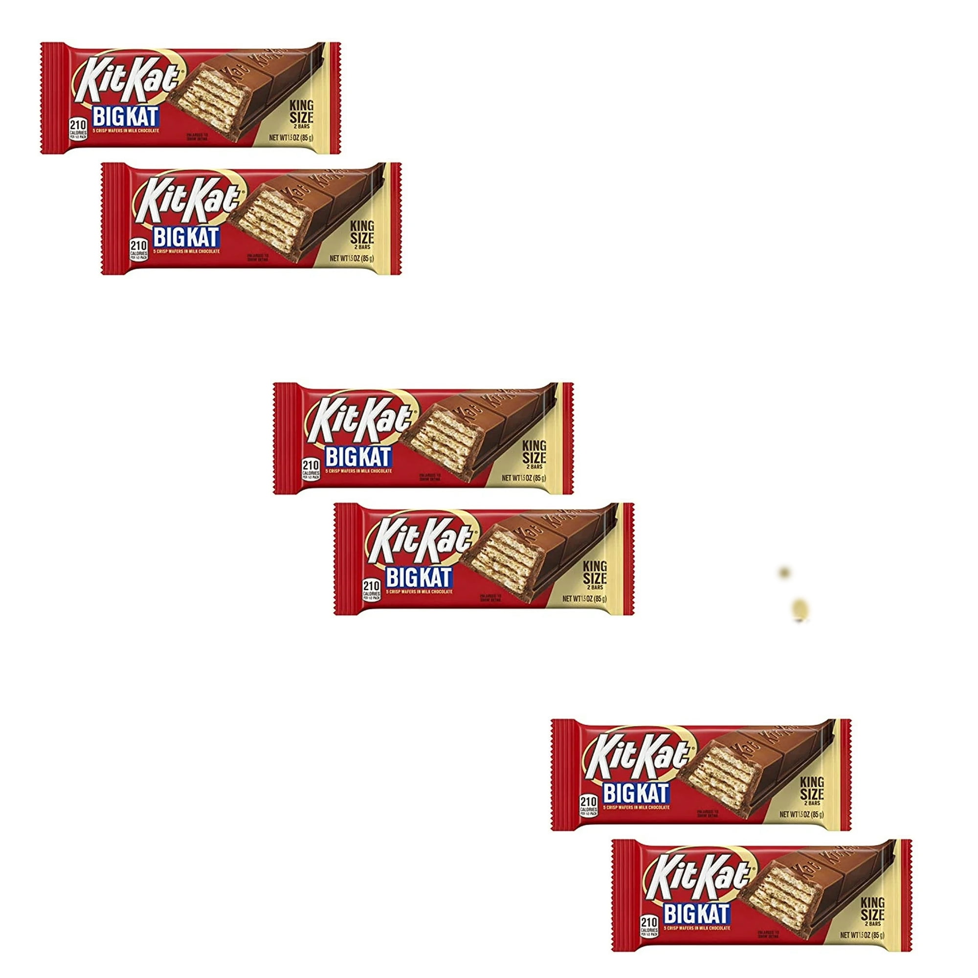 RADYAN KITKAT Big Kat Milk Chocolate Wafer Candy Bars, 6 Pack, 1.5 oz ...