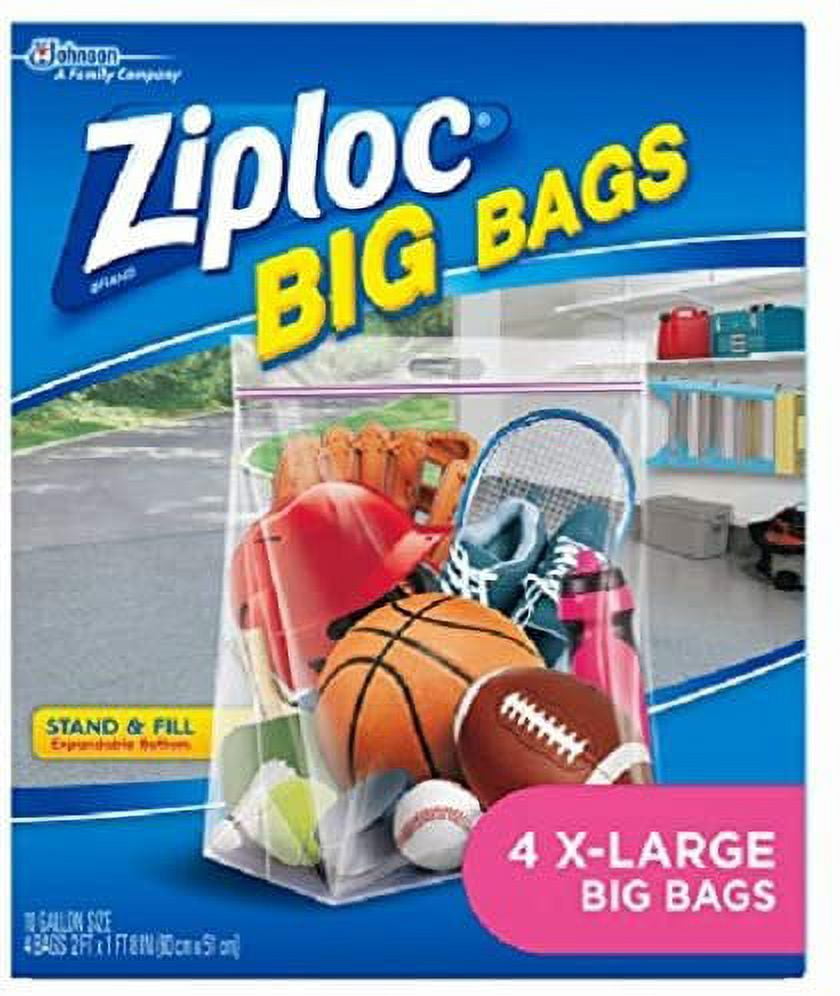 6 packages Ziploc # 65644 4 pack Extra Large Extra Heavy Duty Big Bags ...
