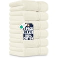 6 packs of premium hand towel set, 16 by 28 inches, 100% ring spun ...