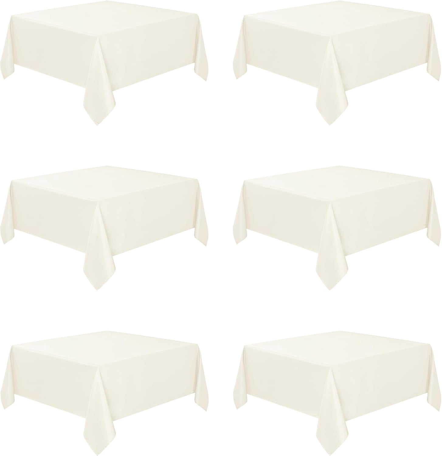 6 packs of square tablecloths -70x 70 inches-stain-resistant and ...