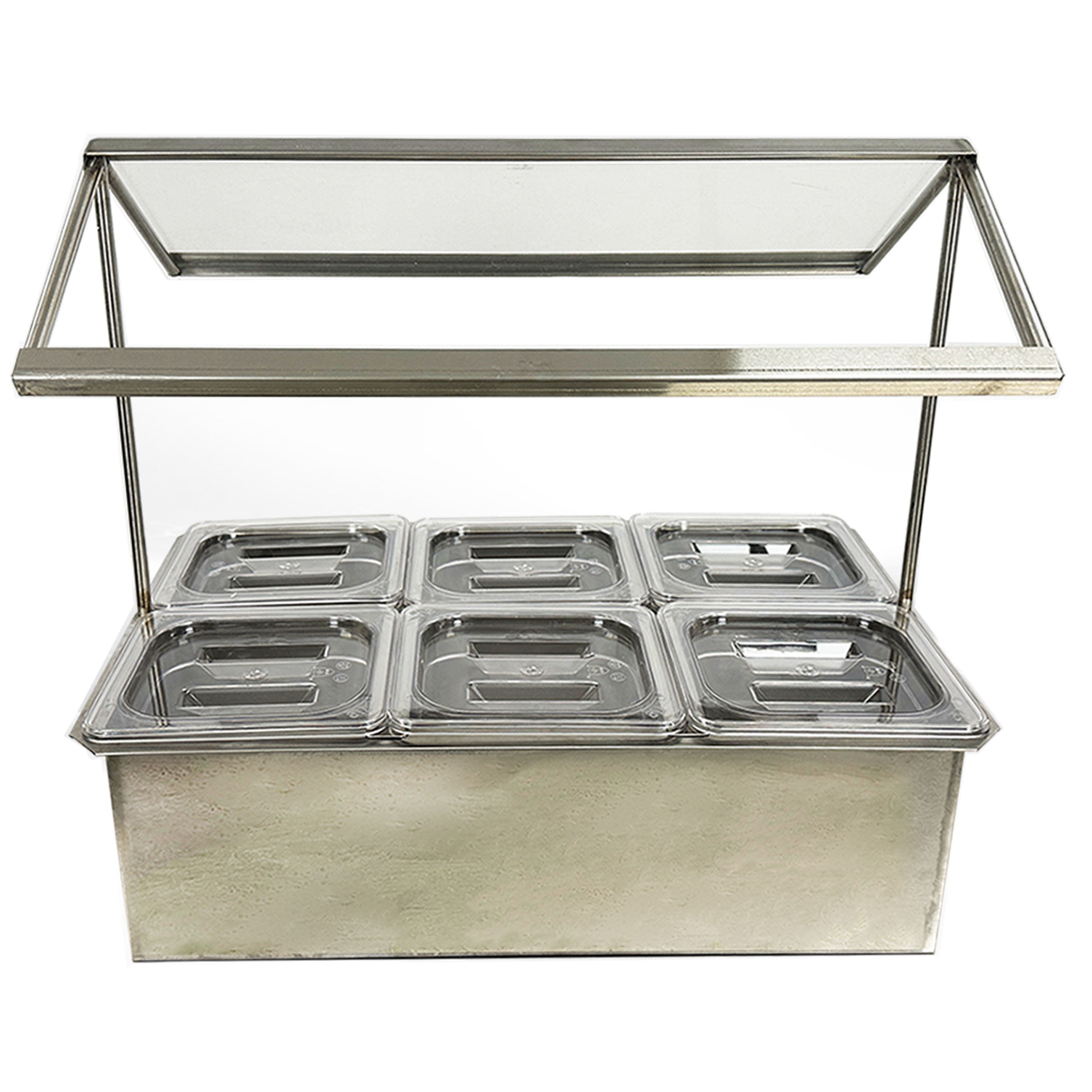 6 pan Compartment Bar Condiment Dispenser sauce station cc166 - Walmart.com