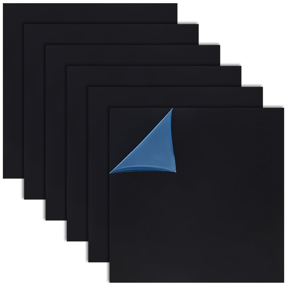 6 pc 6 Sheets Black ABS Plastic Sheet 9.8x9.8 Inch ABS Plastic Panel 0 ...