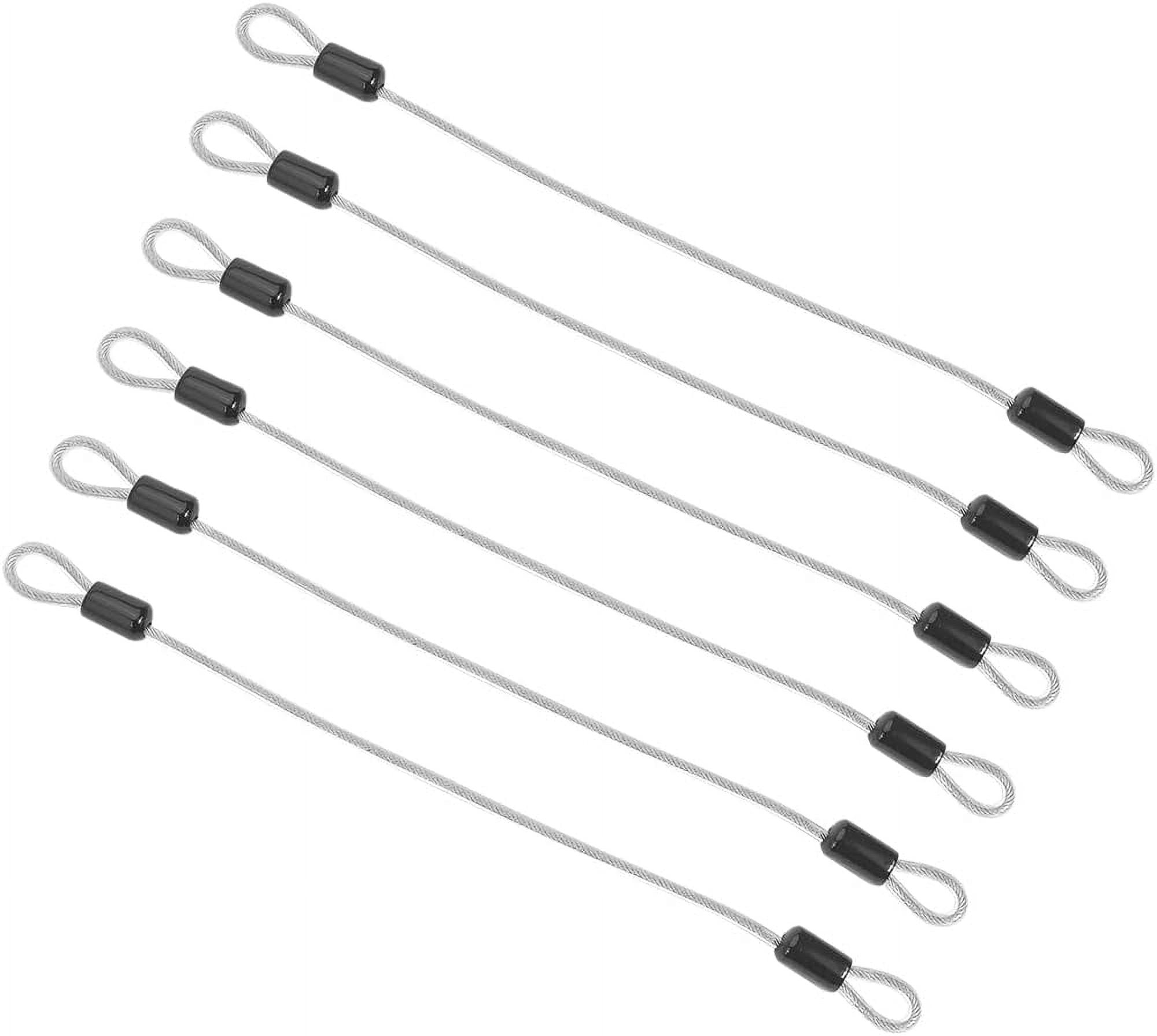 6 pc 6PCS Stainless Steel Lanyard Cable 4mm Security Cable Wire 11.8 ...