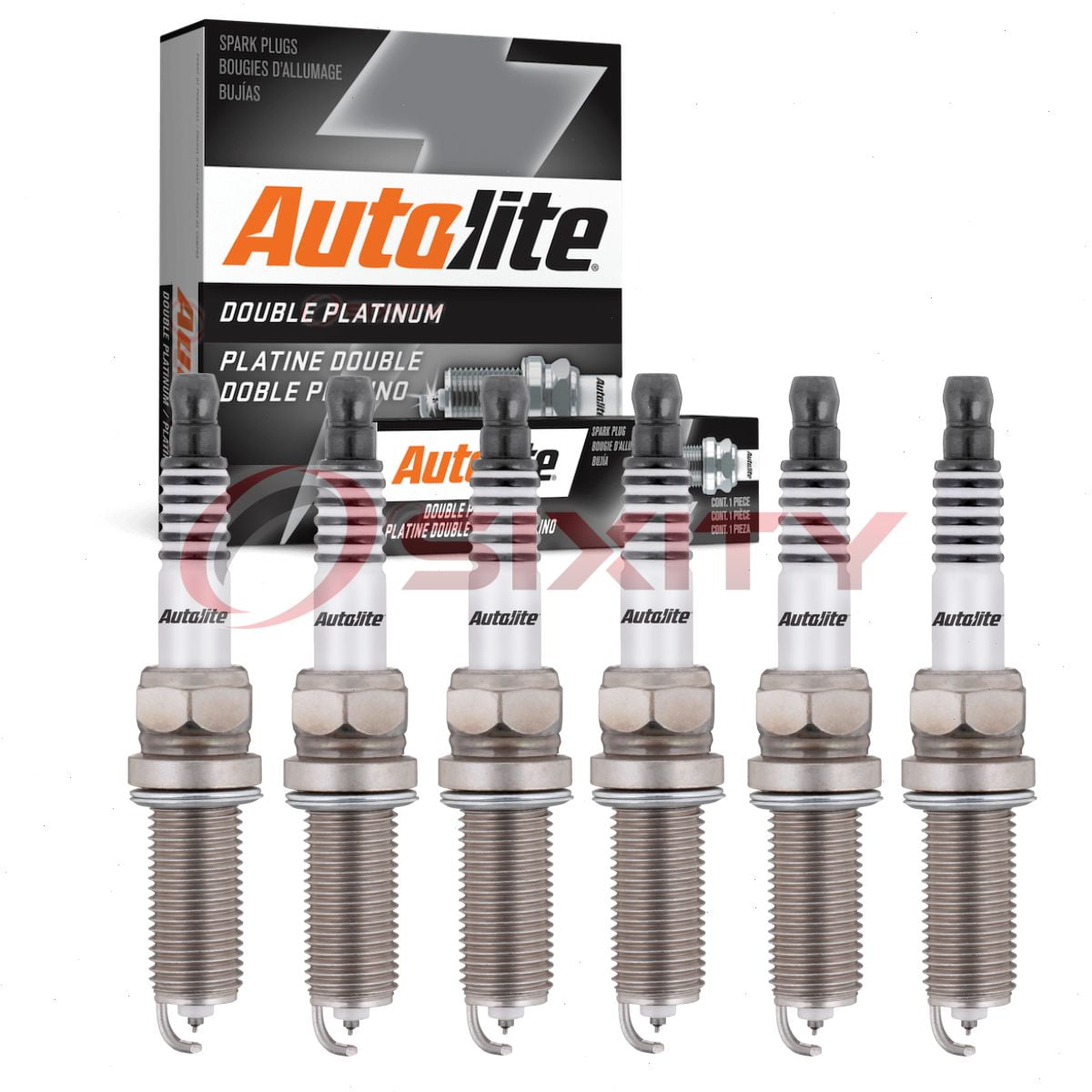 Autolite APP5701 High Performance Double Platinum Spark Plugs, 6pc Set for 88901010 WR6DC ...