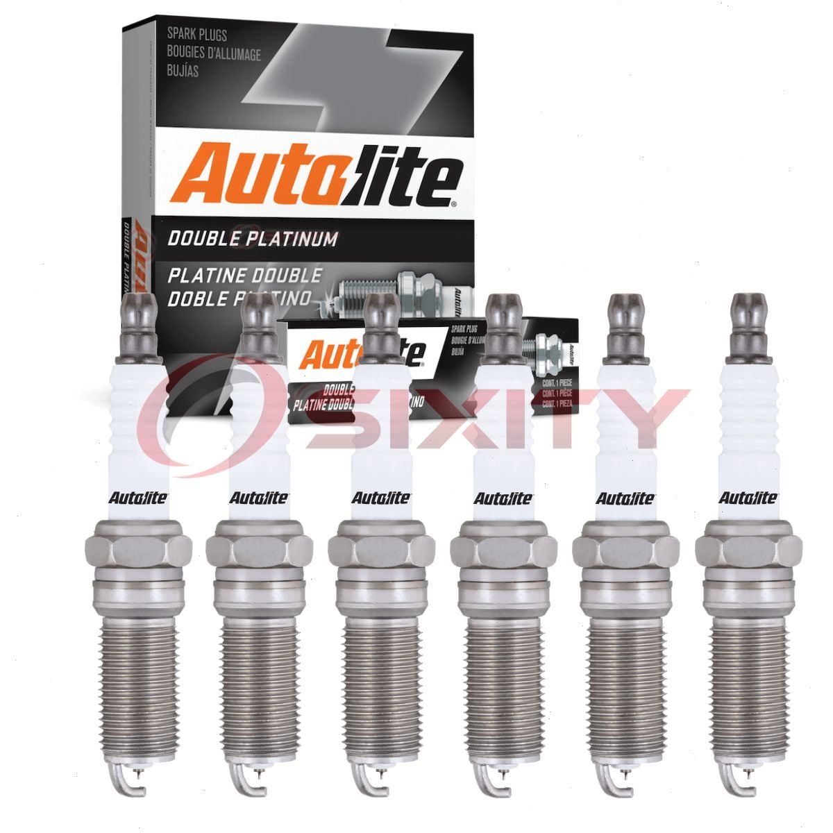 Autolite APP5863 Double Platinum Spark Plugs, 6 pc, OEM Motorcraft ...