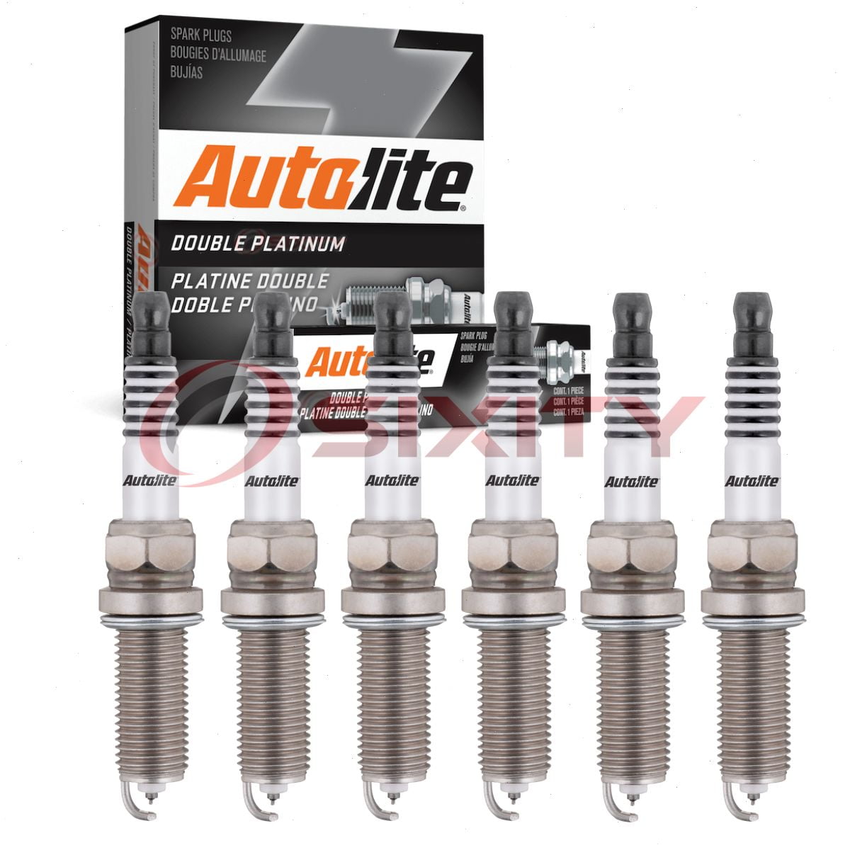 6 pc Autolite APP6043 Double Platinum Spark Plugs for Ignition Wire ...