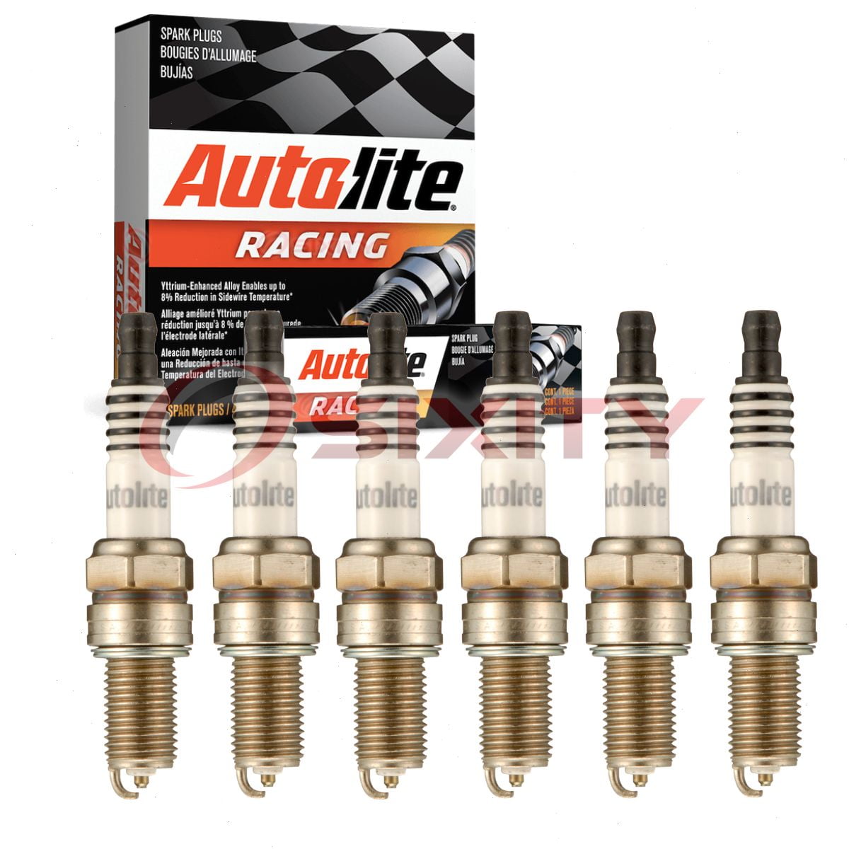 6 pc Autolite AR4152 Racing Spark Plugs for A5YC DP9EA Ignition Wire ...