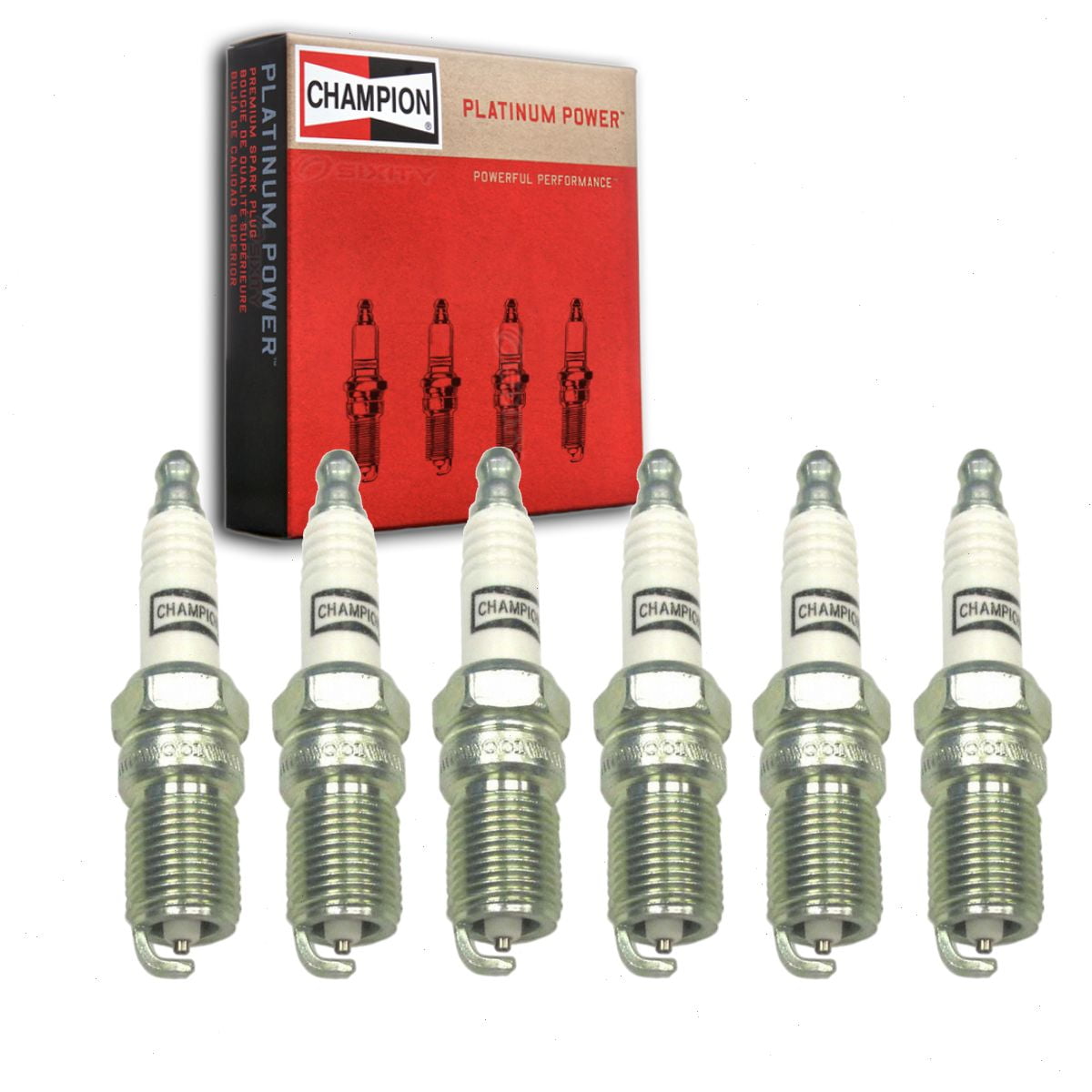 6 pc Champion 3401 Platinum Spark Plugs for 4305 8 8003 8006 AGSF22FM1 ...