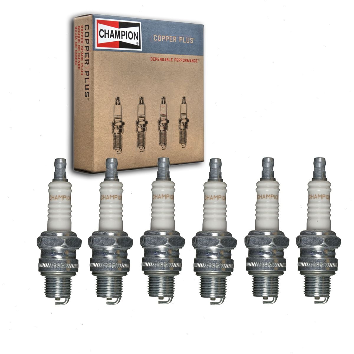 6 pc Champion 807 Copper Plus Spark Plugs for 14E1 41F 445Z AE091 AE1X ...