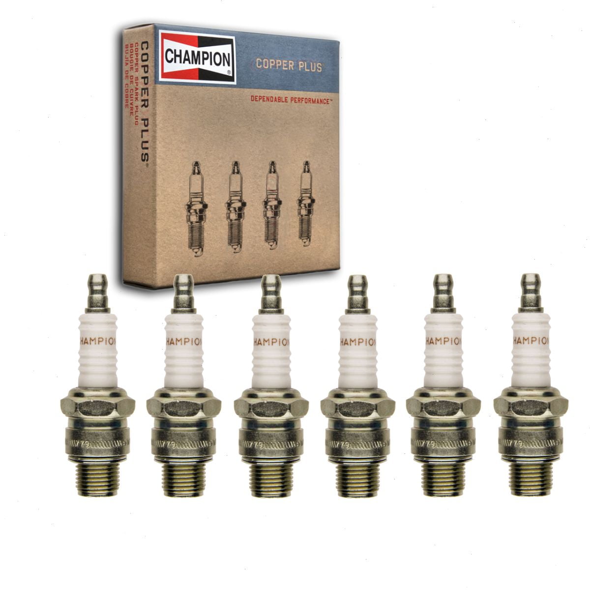 6 pc Champion 827M Copper Plus Spark Plugs for L76V Ignition Wire ...