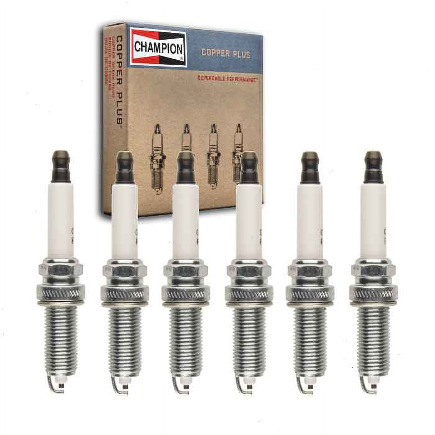 6 pc Champion 991 Copper Plus Spark Plugs for REA8MCX Ignition Wire ...