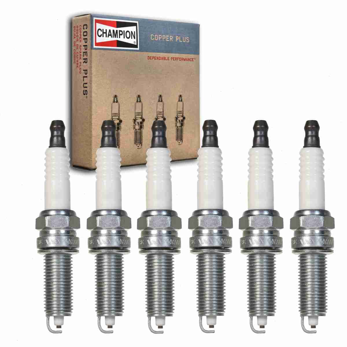6 pc Champion Copper Plus Spark Plugs compatible with Mitsubishi ...