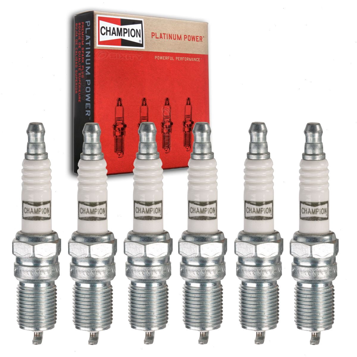 6 pc Champion Platinum Spark Plugs compatible with Chevrolet Blazer 4 ...