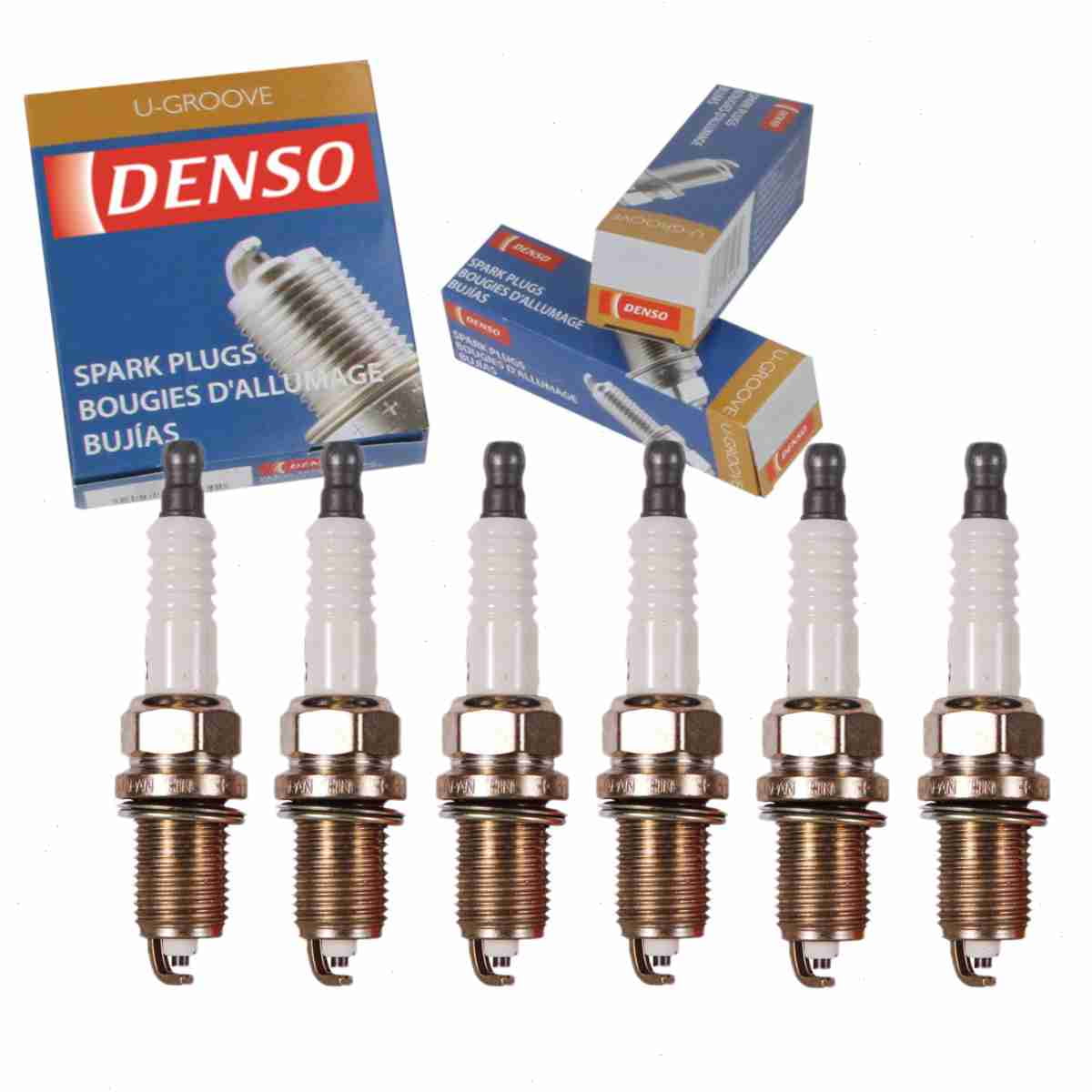 6 pc DENSO 3120 Standard U-Groove Spark Plugs for 4609 079 90919-01164 ...