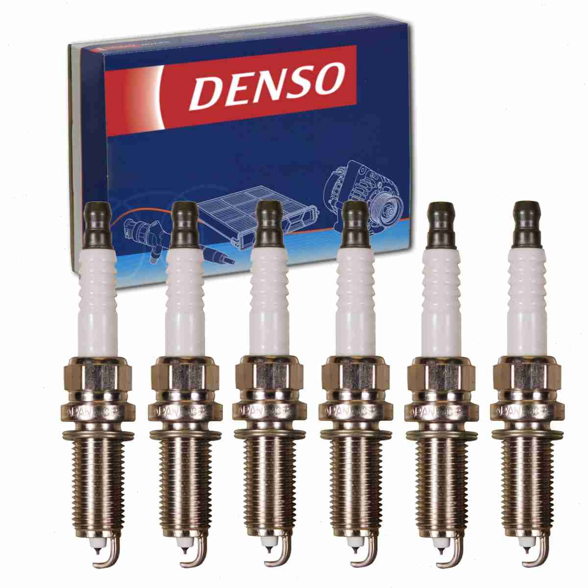 DENSO 3442 Spark Plugs, 6 pc, Replaces Nissan, Subaru, Jaguar, Mercedes ...
