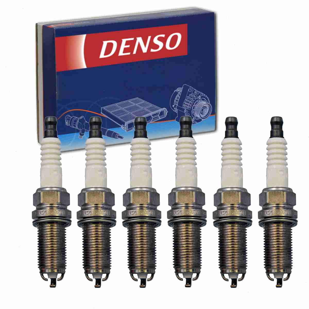 DENSO 6 Pack Spark Plugs 3491 for Car Engine, Fits 2018-2021 TOYOTA CAMRY, 2017-2021 TOYOTA ...