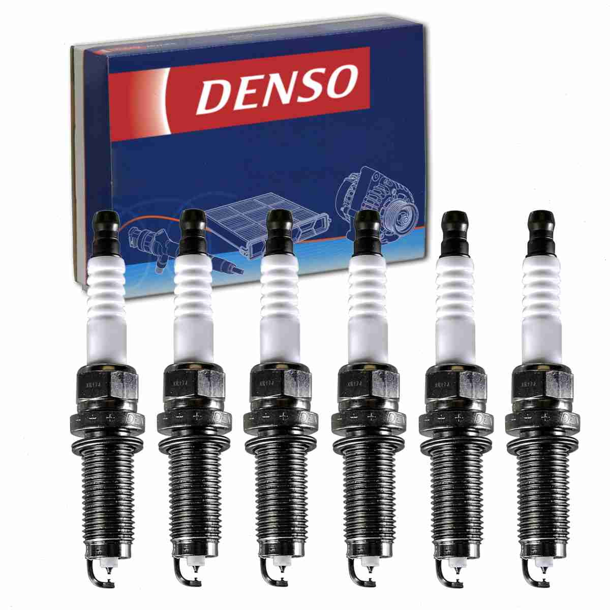 6 pc DENSO 3500 Spark Plugs for 12290-5K0-A01 12290-5R0-003 DXE22HCR11S ...