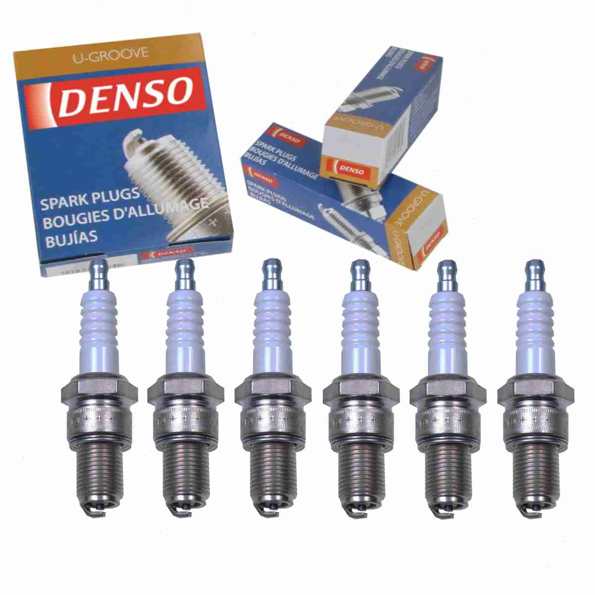 6 pc DENSO 4033 Standard U-Groove Spark Plugs for 999 170 128 90 W24ESR ...
