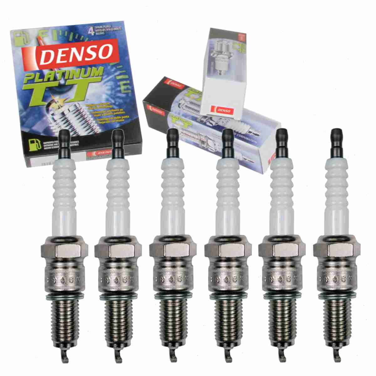 6 pc DENSO 4502 Platinum TT Spark Plugs for 0000-18-1690 0000-18-B601 ...
