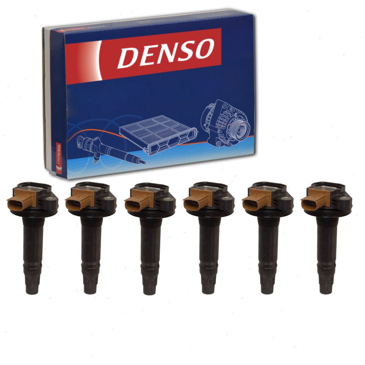 6 pc DENSO Direct Ignition Coils compatible with Ford F-150 3.5L V6 ...