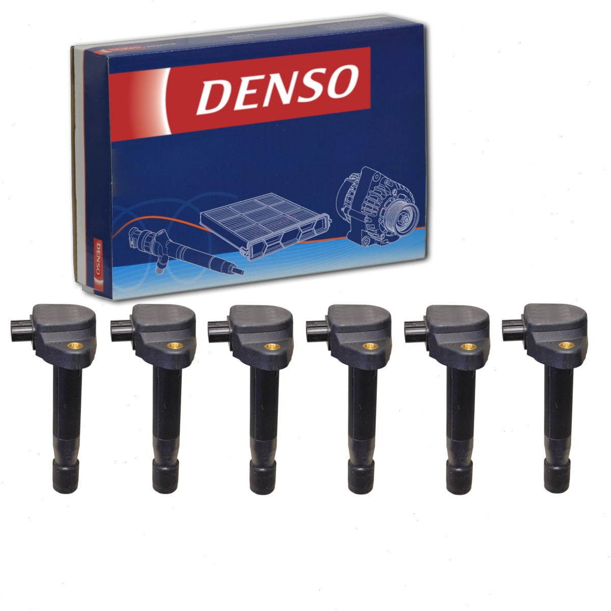 6 pc DENSO Direct Ignition Coils compatible with Honda Accord 3.5L V6 ...