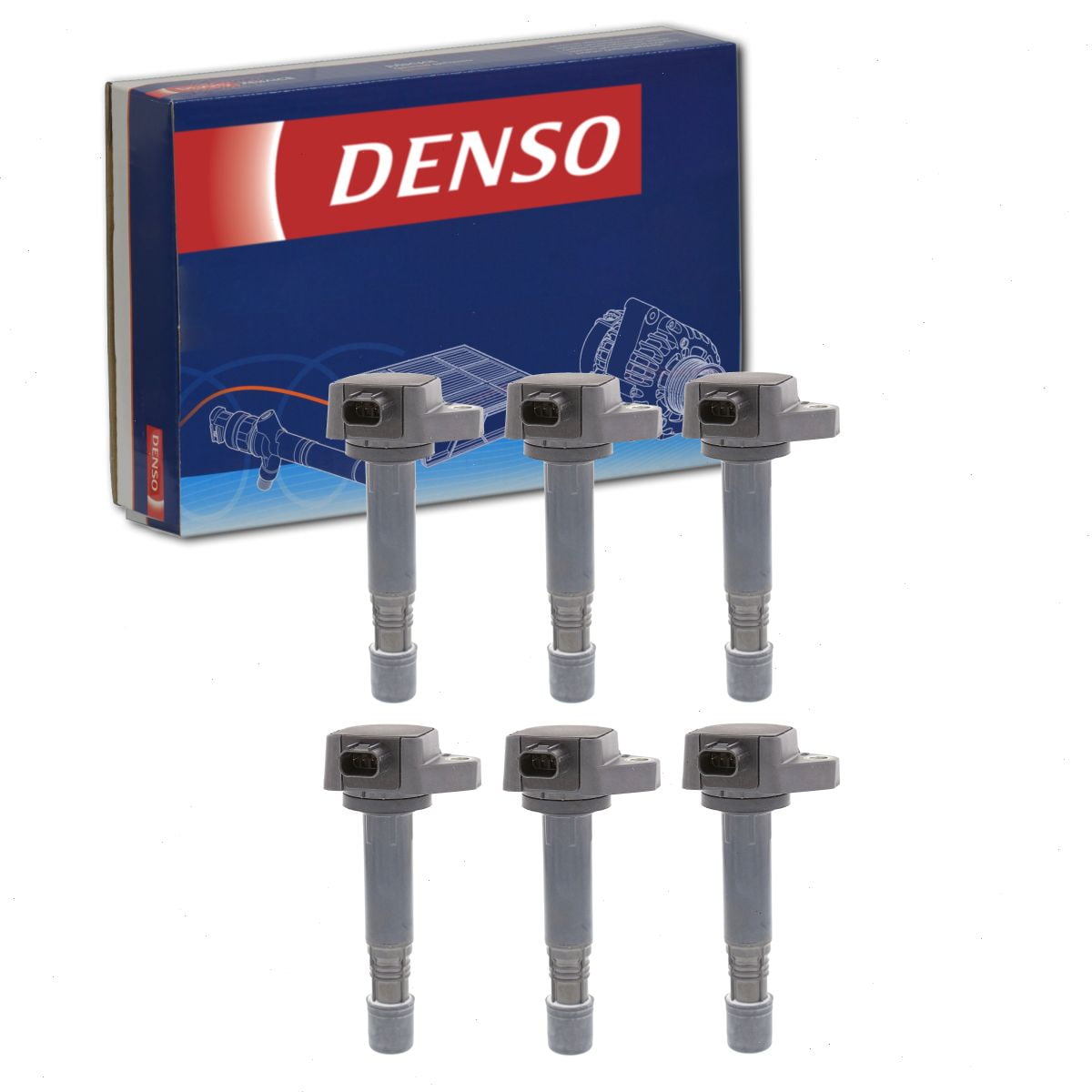 6 pc DENSO Direct Ignition Coils compatible with Honda Pilot 2009-2015 ...