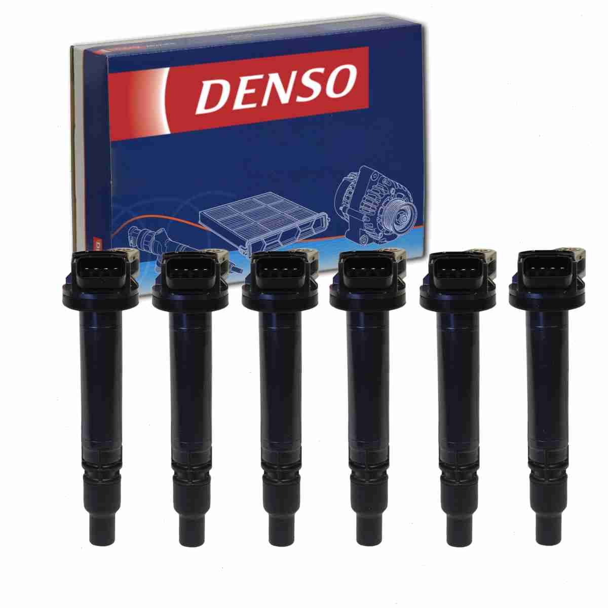 6pc DENSO Direct Ignition Coils, Spark Plugs, Engine Pack for Toyota ...