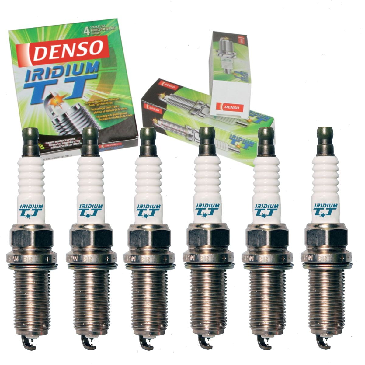 6 pc DENSO Iridium TT Spark Plugs compatible with Toyota RAV4 3.5L V6 ...