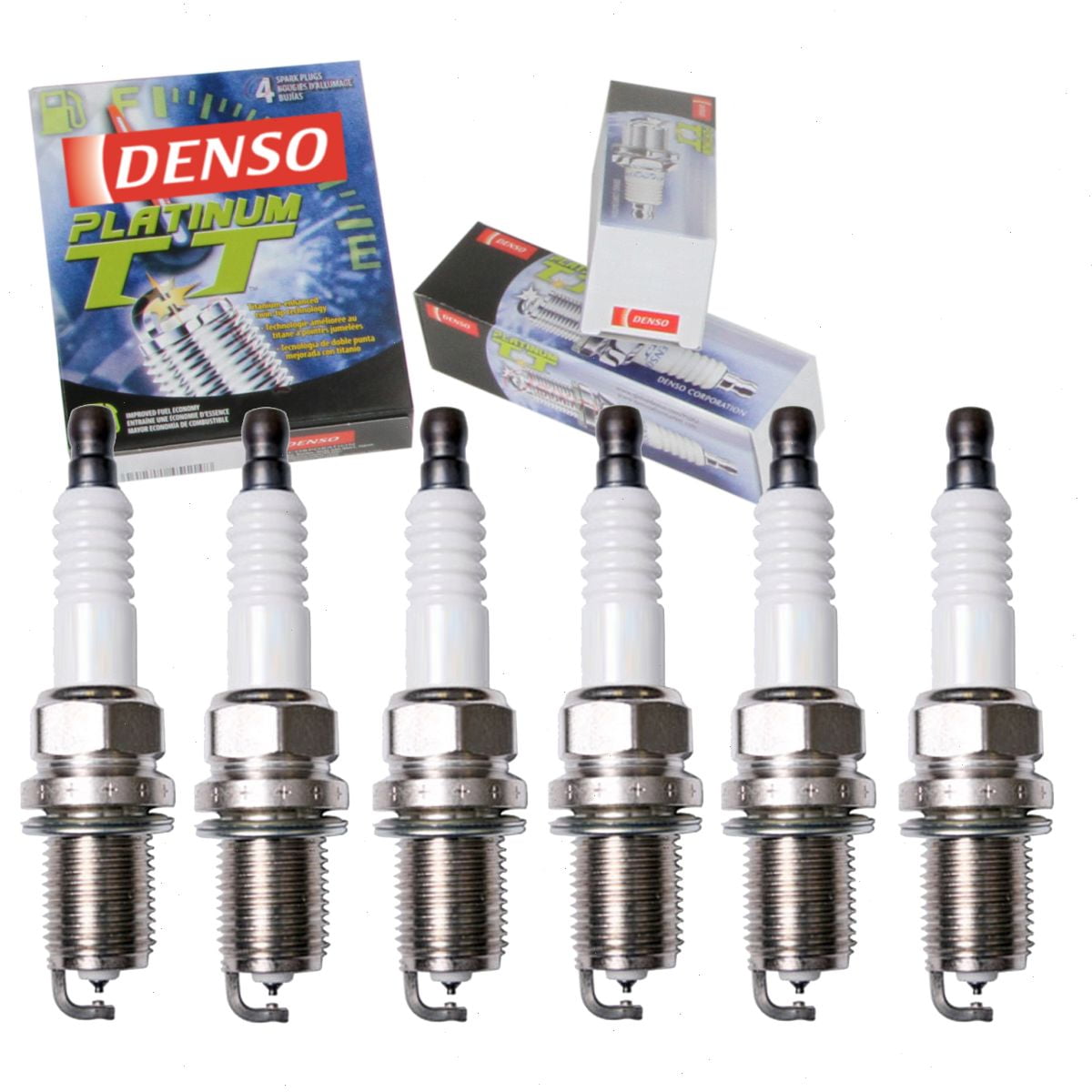 6 pc DENSO Platinum TT Spark Plugs compatible with Honda Odyssey 3.5L ...