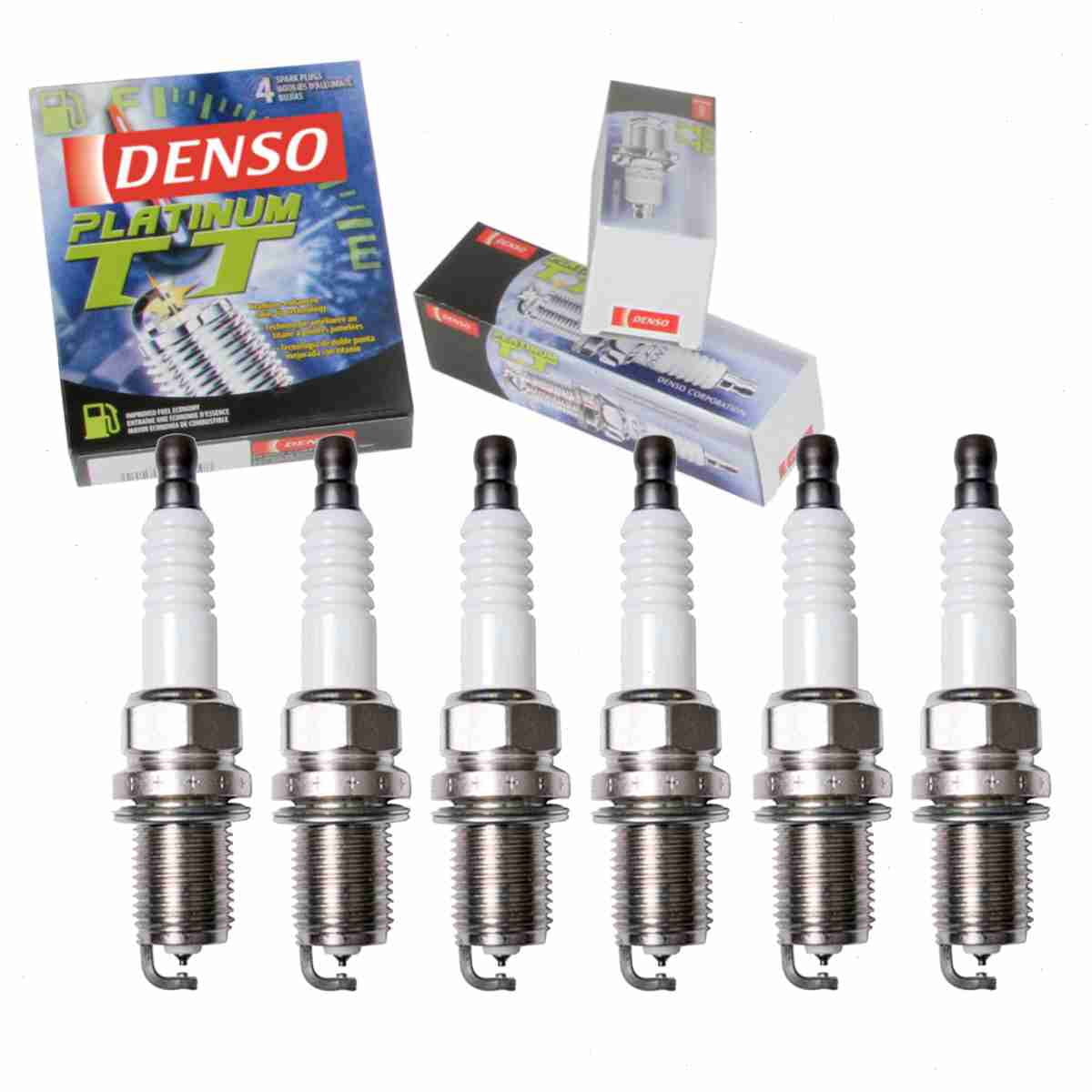 6 pc DENSO Platinum TT Spark Plugs compatible with Toyota 4Runner 3.0L ...