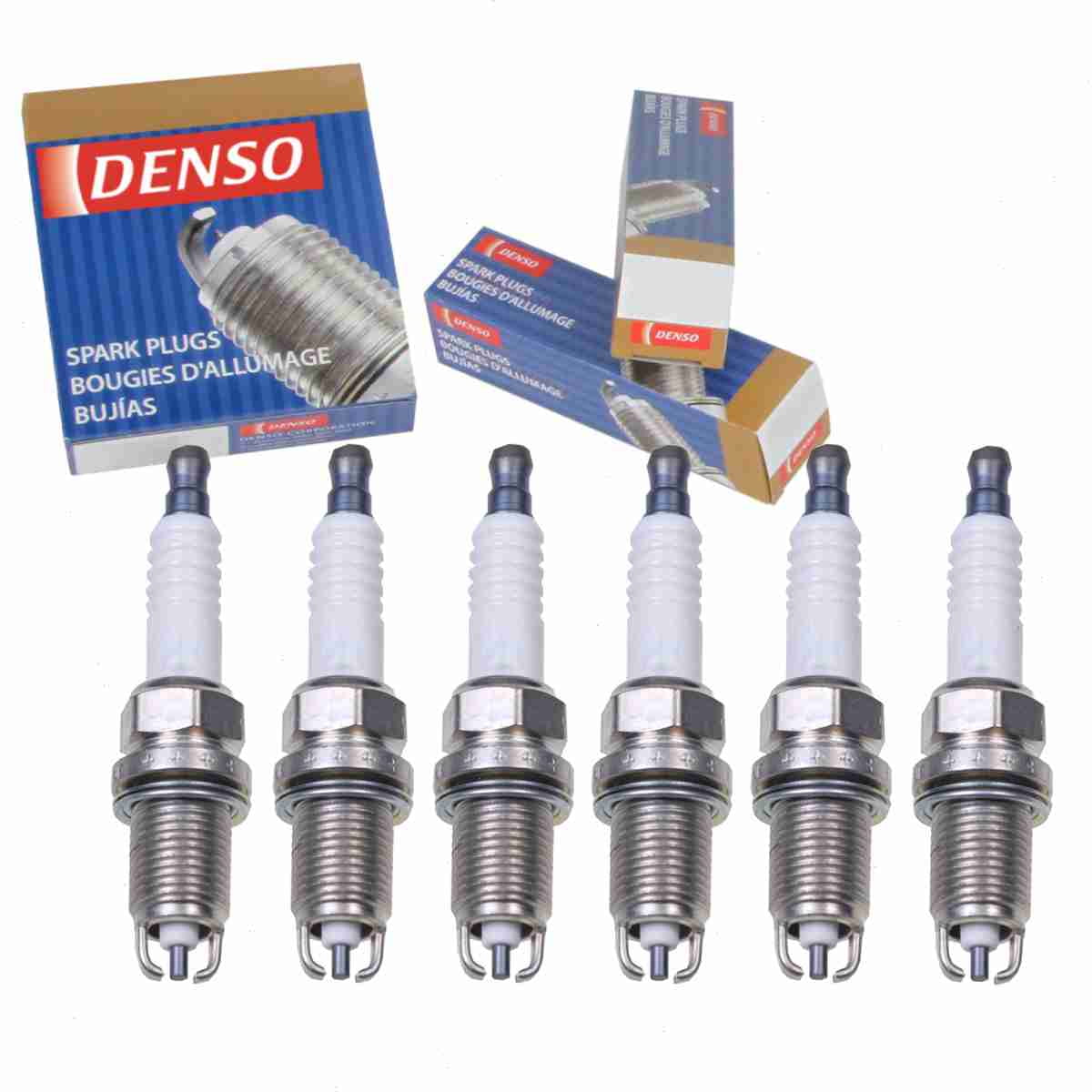 6 pc DENSO Standard Spark Plugs compatible with Toyota Sienna 3.0L V6 ...