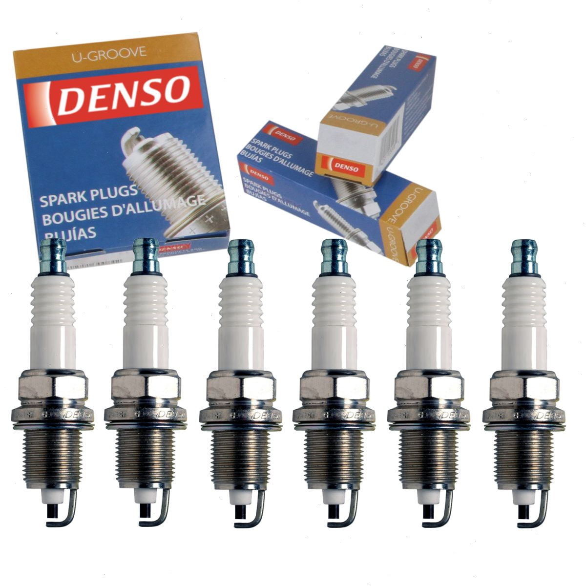 6 pc DENSO Standard U-Groove Spark Plugs compatible with Dodge Grand ...