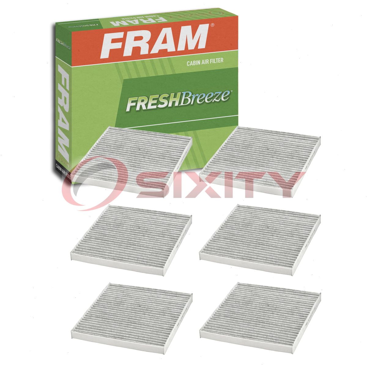 6 pc FRAM CF10374 Fresh Breeze Cabin Air Filters for 9369 AKX35347 BE8Z ...
