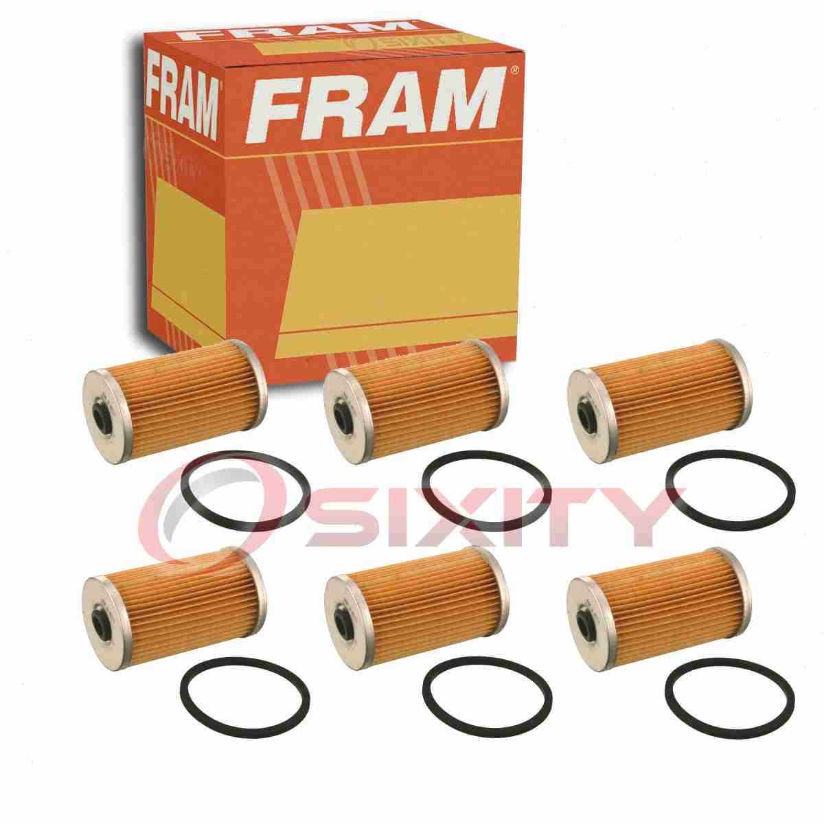 6 pc FRAM CG20 Fuel Filters for 11 42 7 833 769 G471 GF471A LF301 P834 PF2139 Gas Pump Line Air ...