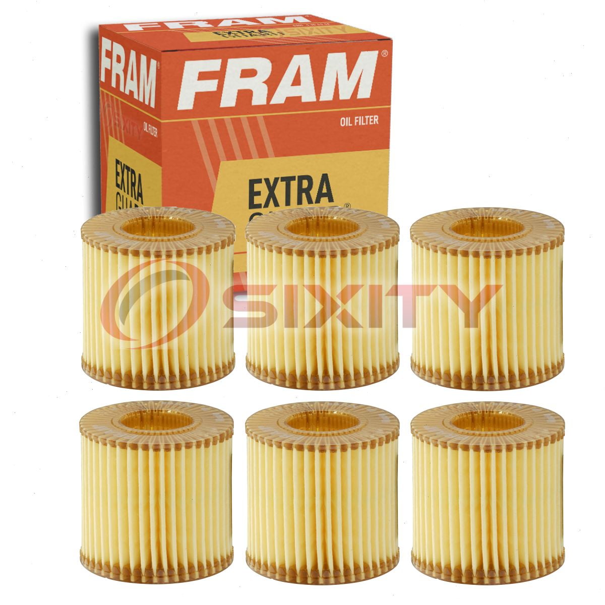 FRAM CH10358 Extra Guard 6pc Engine Oil Filters for Auto Vehicles, Fits ...
